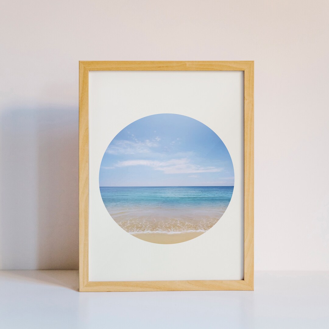 Ocean Inside a Circle Printable Art - Etsy