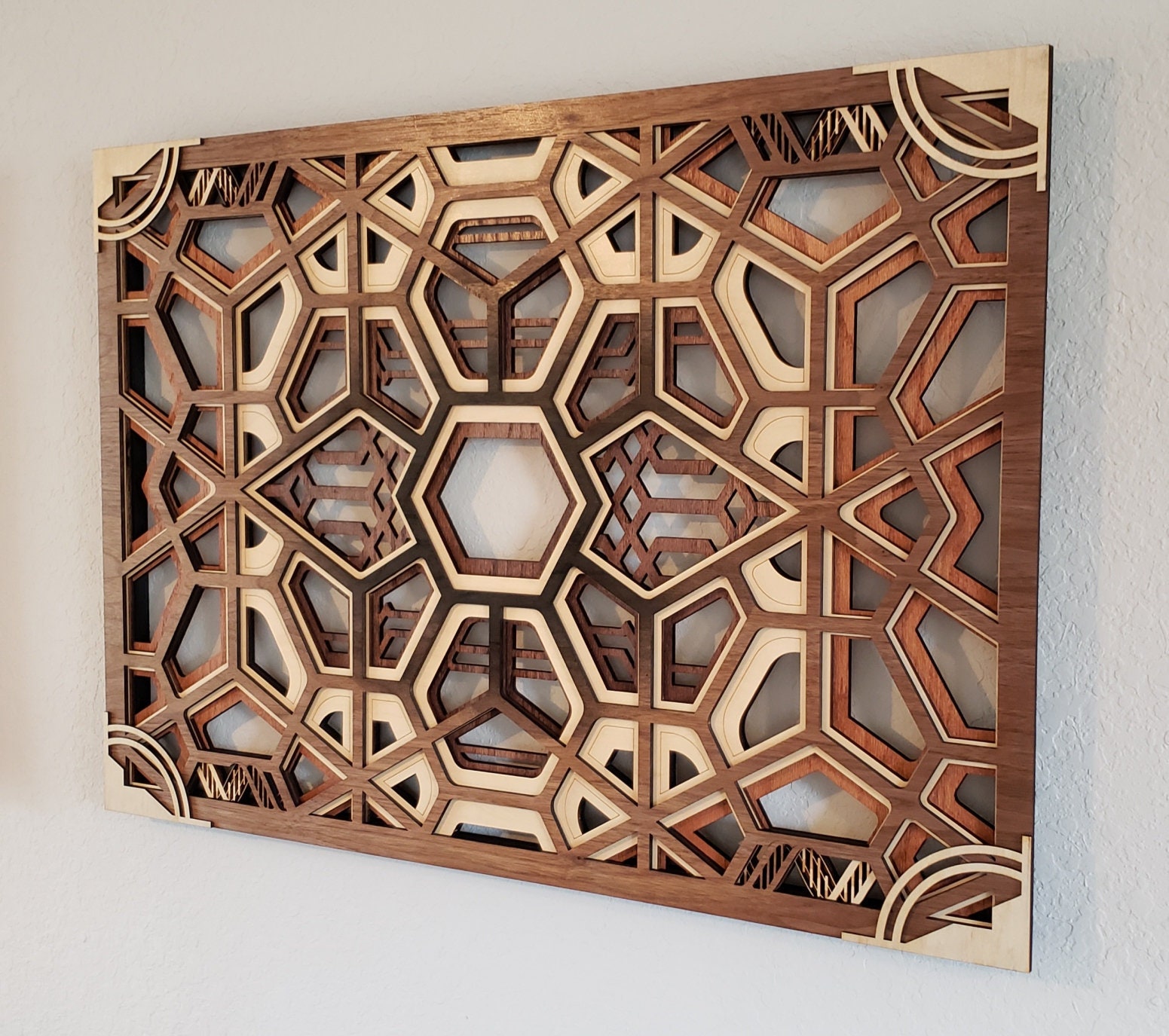 Decorative Wall Panel Multi Layer laser Cut Geometric Wall - Etsy Canada