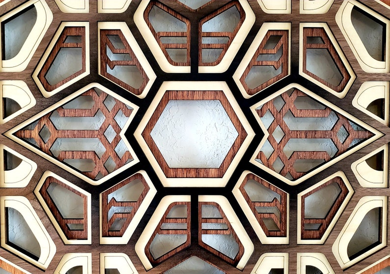 Decorative Wall Panel - Multi Layer (laser Cut Geometric Wall Art) 2ft ...