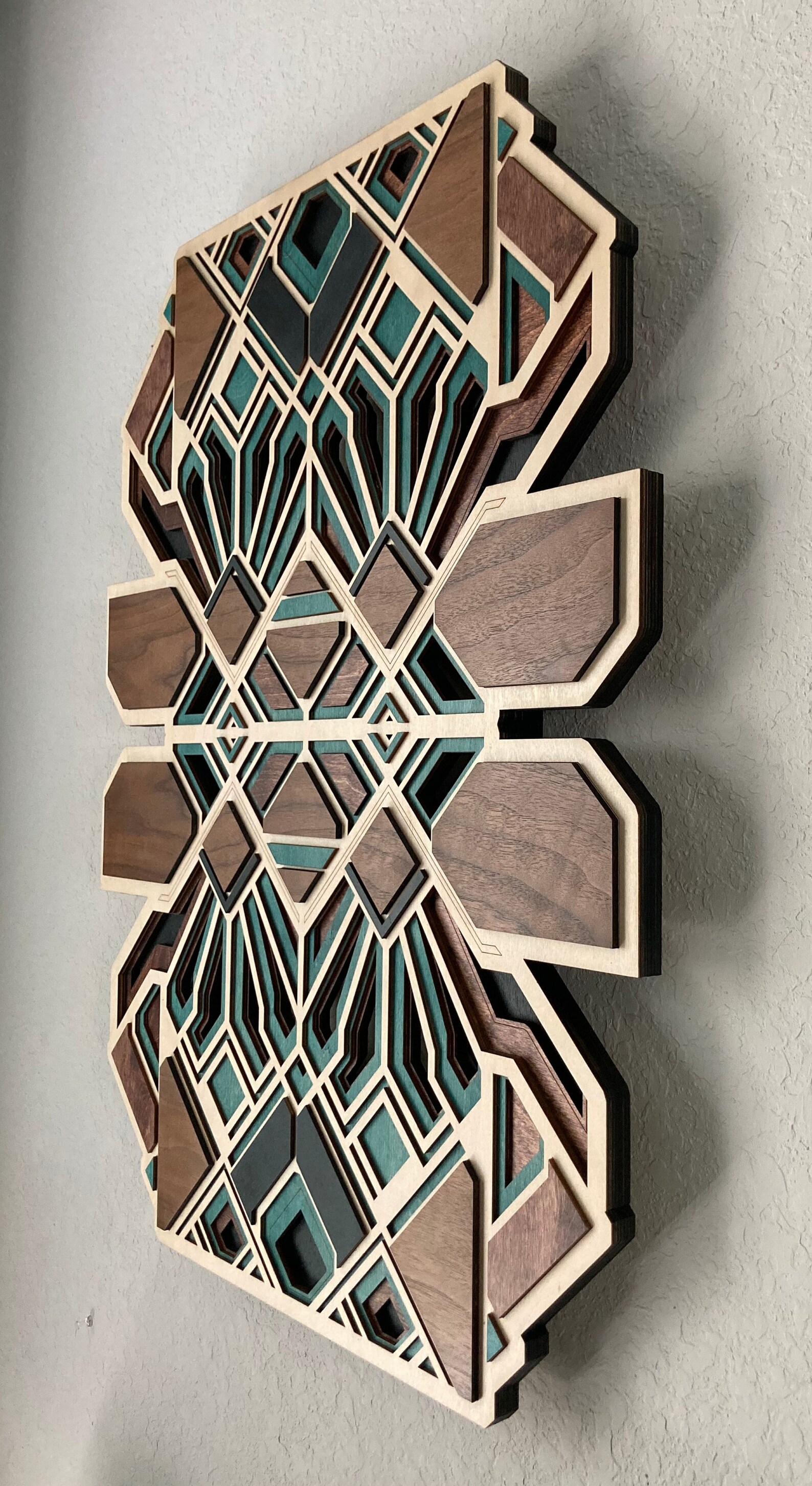 Decorative Wall Panel Multi Layer laser Cut Geometric Wall - Etsy