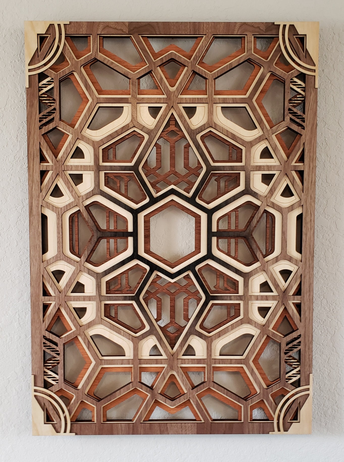 Decorative Wall Panel Multi Layer laser Cut Geometric Wall - Etsy Canada