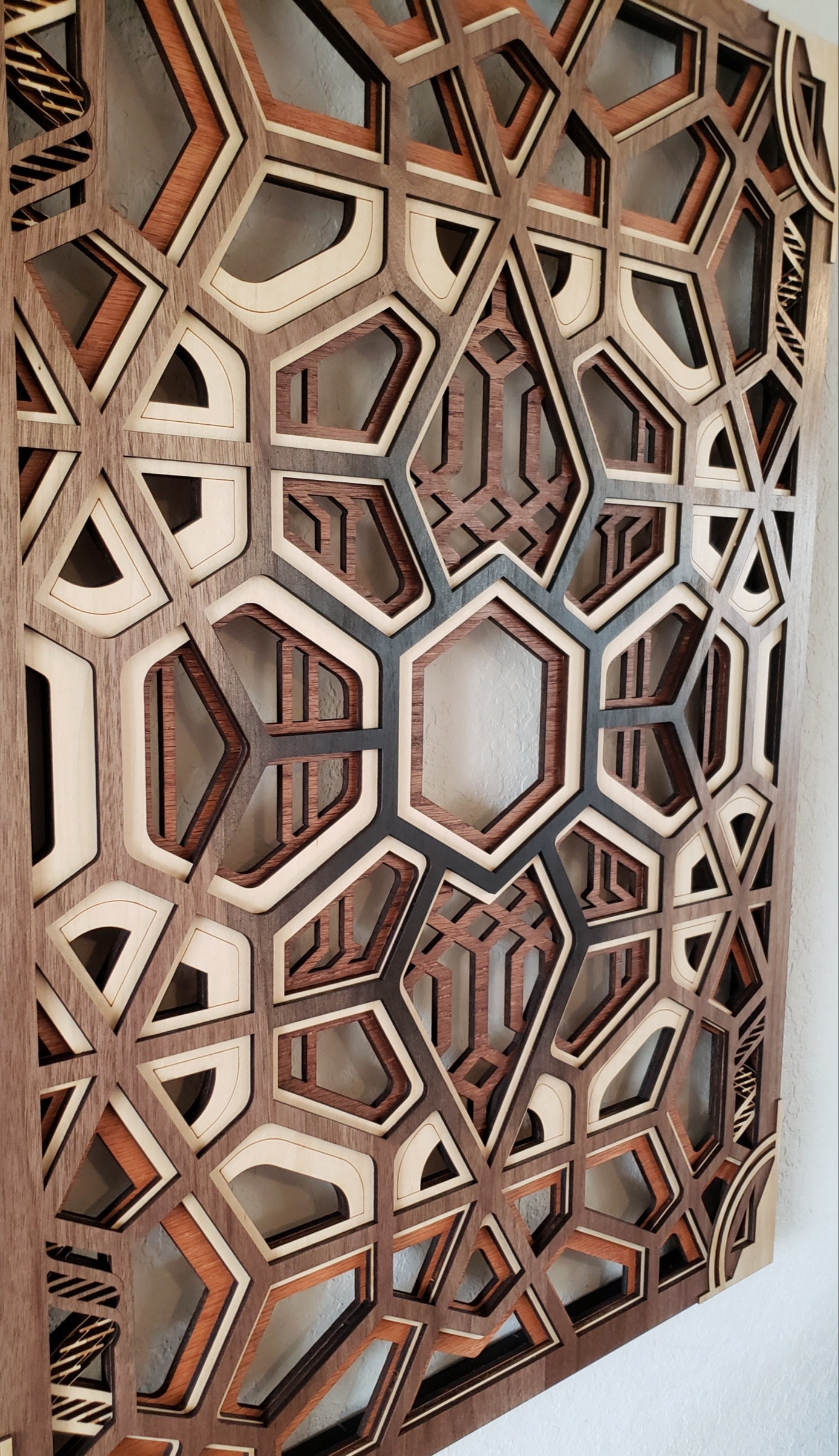Decorative Wall Panel Multi Layer laser Cut Geometric Wall - Etsy Canada