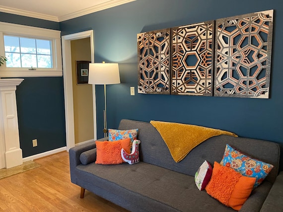 Decorative Wall Panels 3 Panel Triptych Design Multi Layer | Etsy