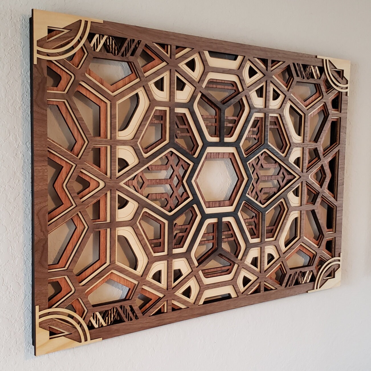 Decorative Wall Panel Multi Layer laser Cut Geometric Wall - Etsy Canada