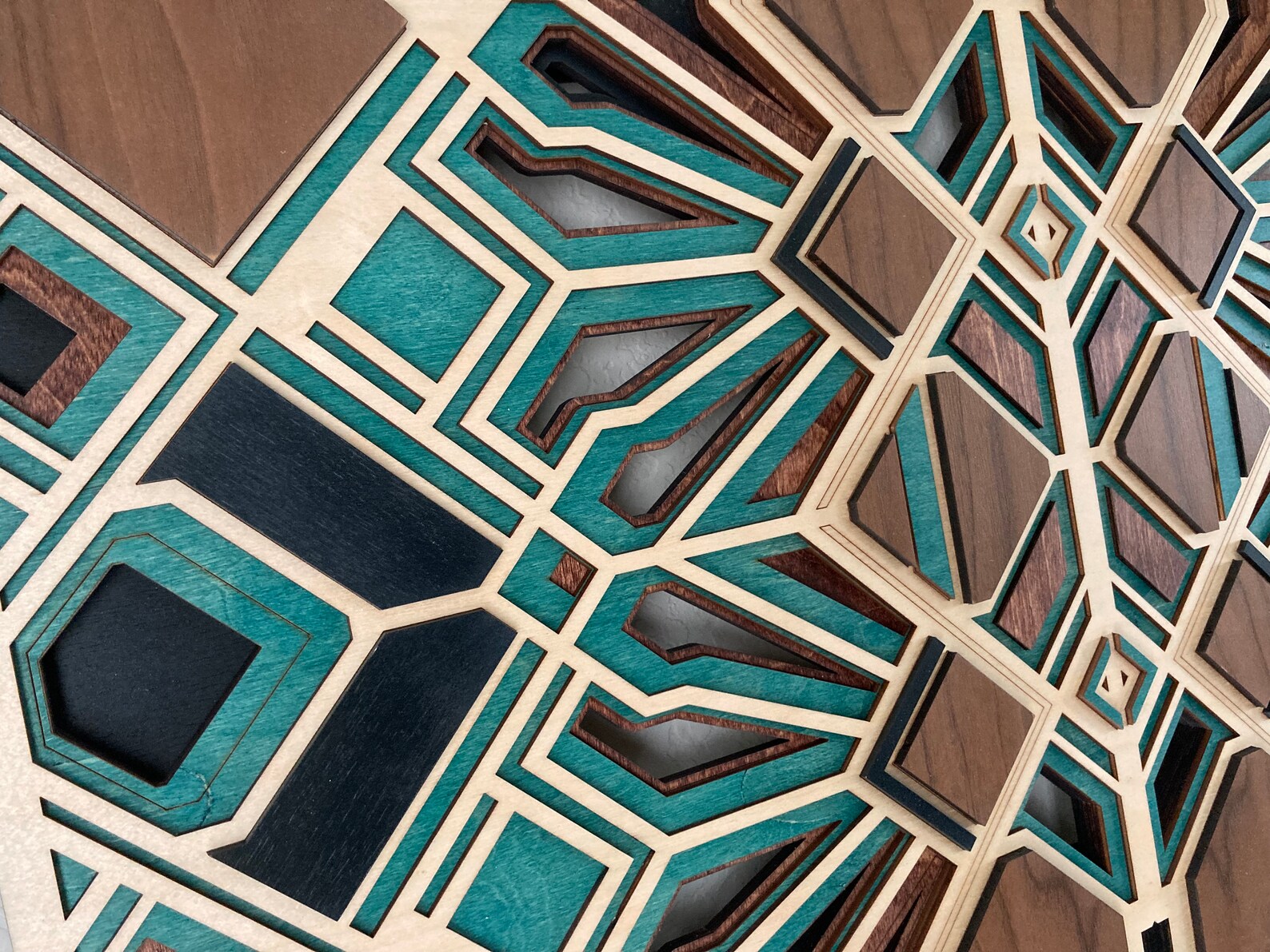 Decorative Wall Panel Multi Layer laser Cut Geometric Wall - Etsy