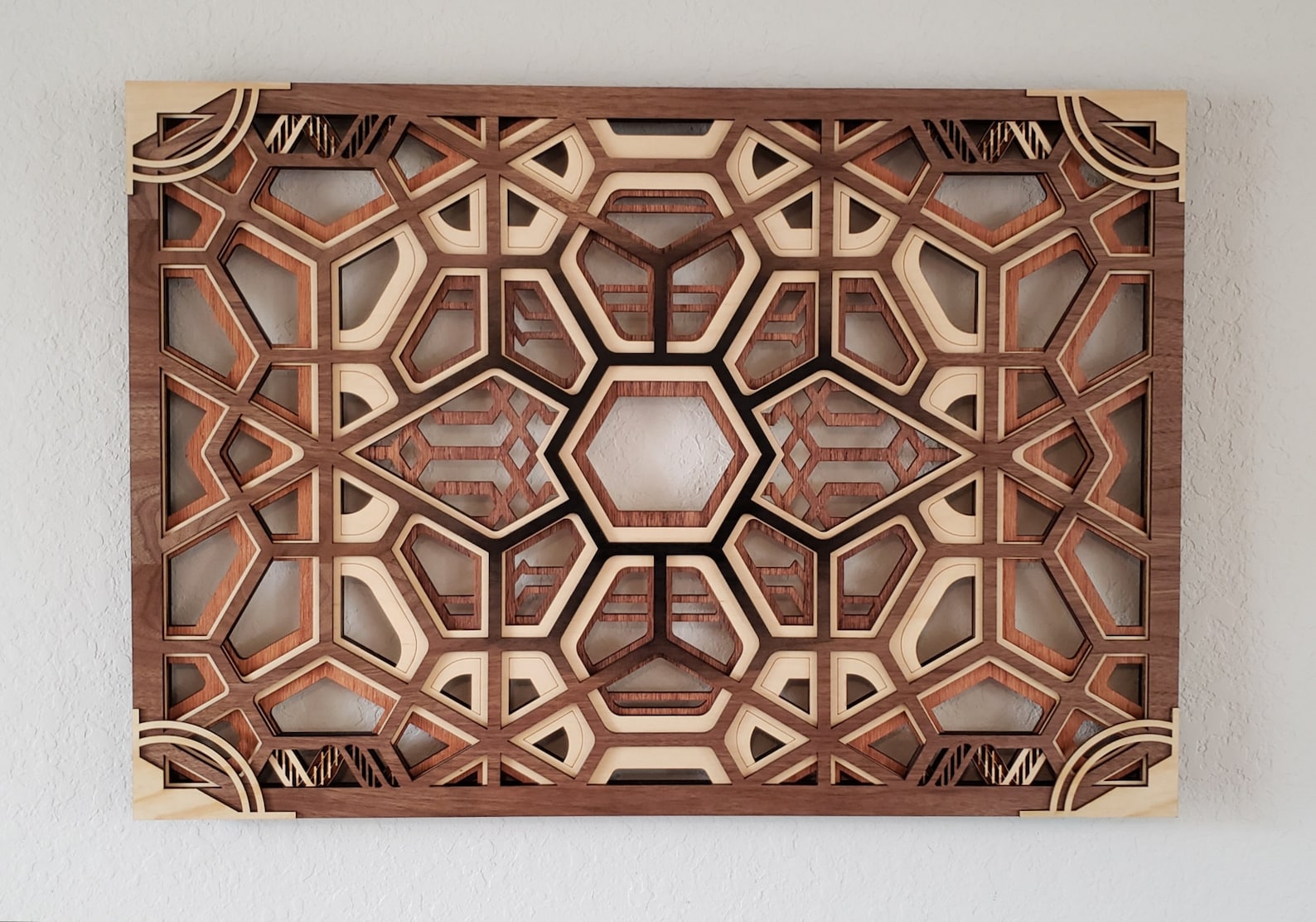 Decorative Wall Panel Multi Layer laser Cut Geometric Wall - Etsy Canada