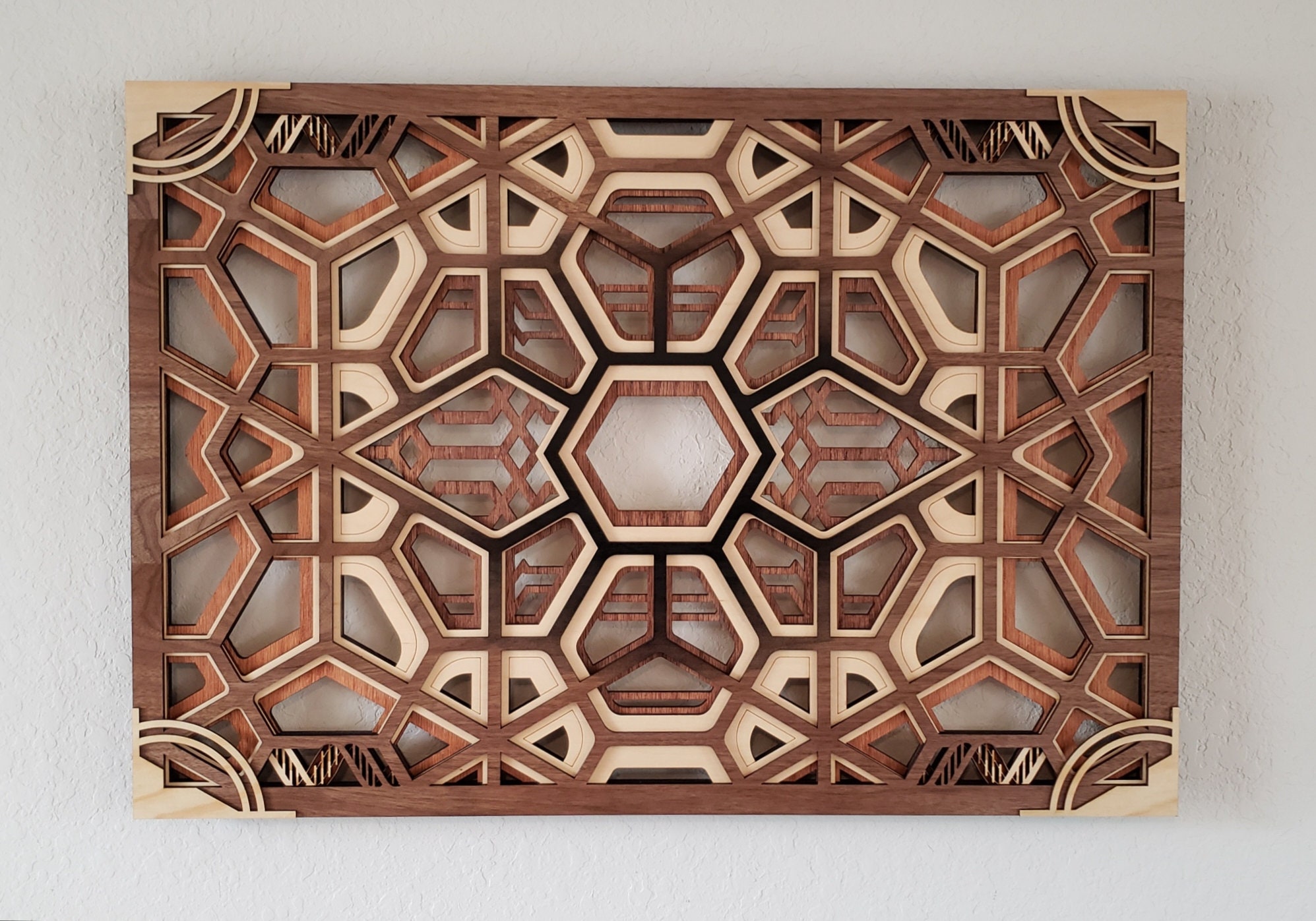 Decorative Wall Panel Multi Layer laser Cut Geometric Wall - Etsy Canada