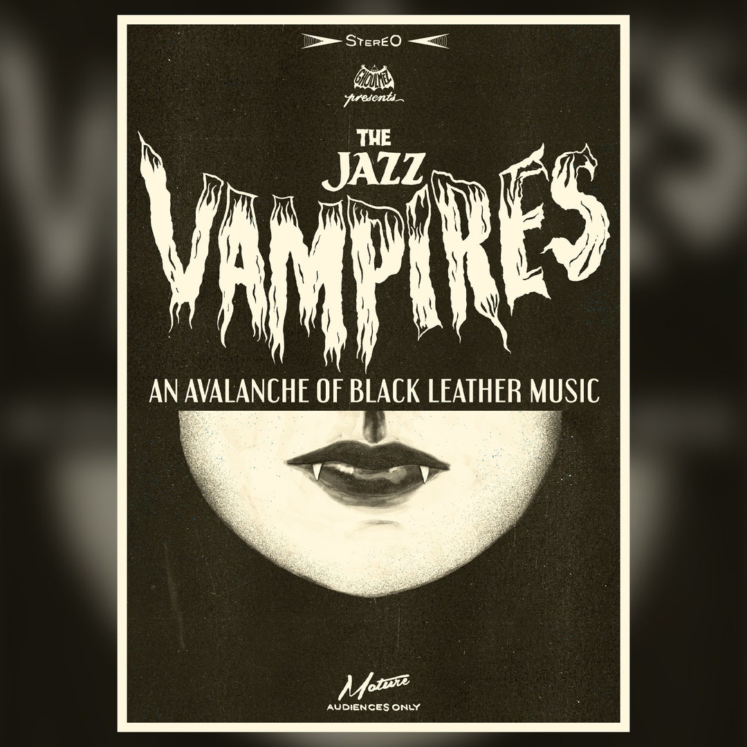 The Jazz Vampires Vintage 1920s Poster Black and White Version - Etsy