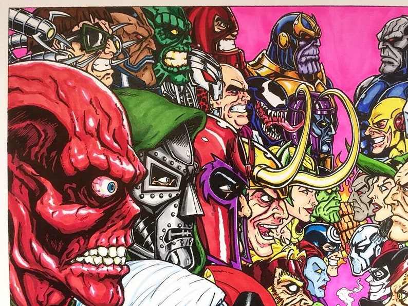 Marvel Vs DC Villains - 11x17 Fine Art Print - Etsy