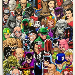 Batman Rogues Gallery - 11x17 Fine Art Print - Etsy