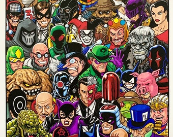 Spider-man Rogues Gallery 11x17 Fine Art Print | Etsy Australia