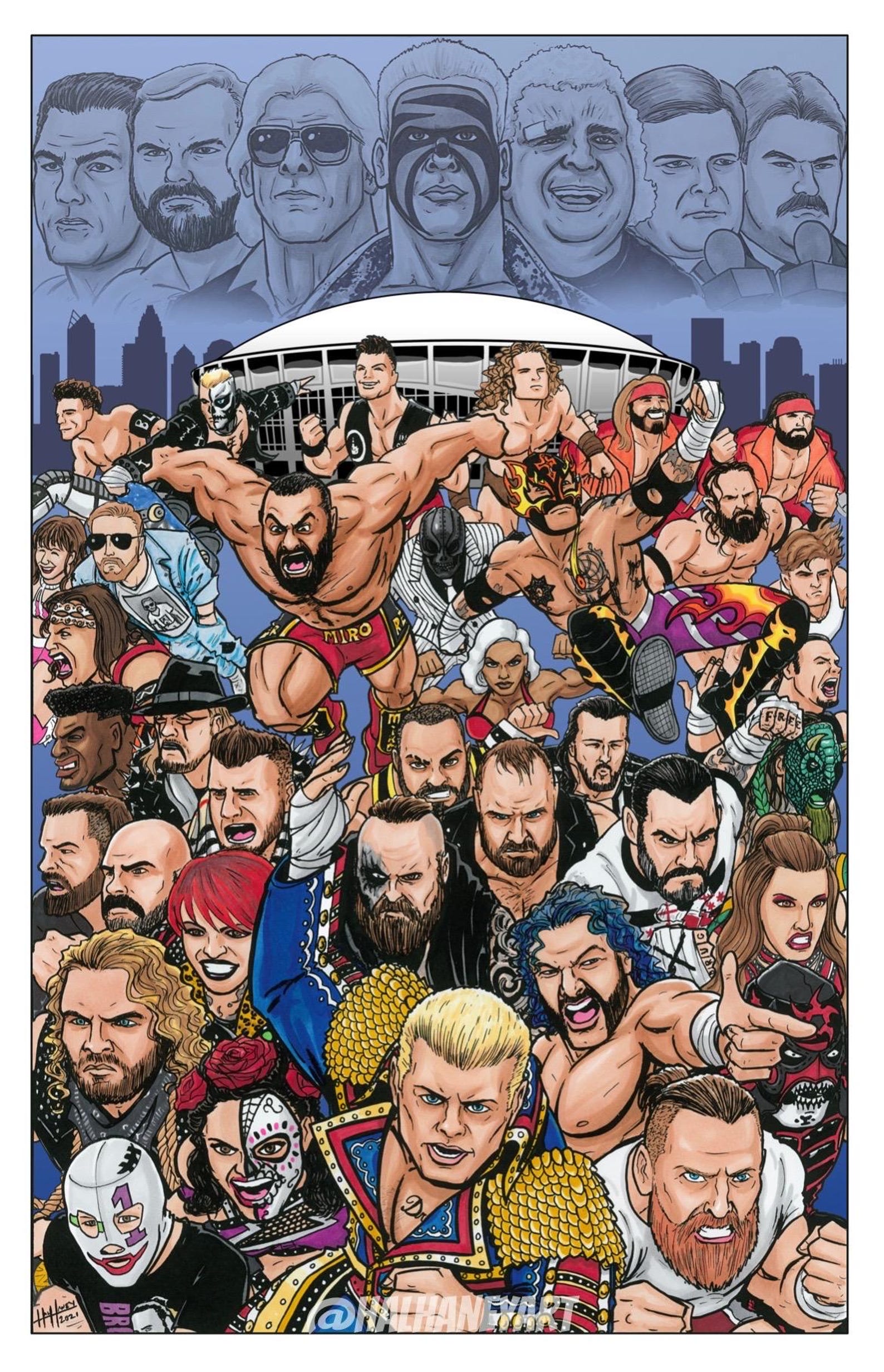 AEW Charlotte - 11x17 Fine Art Print - Etsy