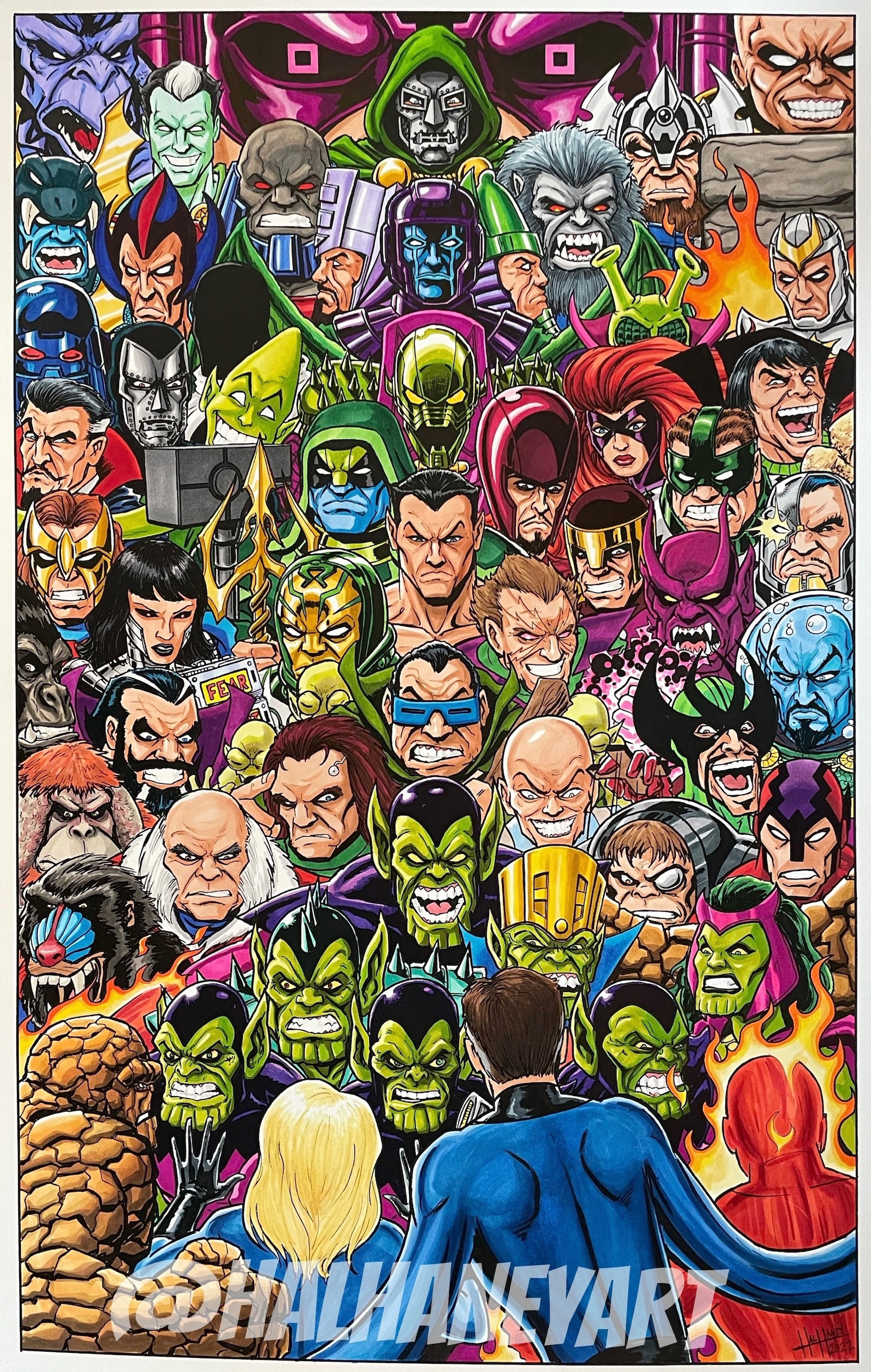 Fantastic Four Rogues Gallery - 11x17 Fine Art Print - Etsy