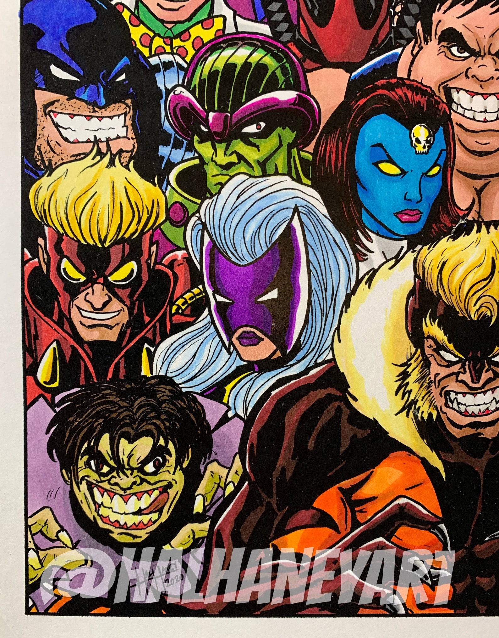 X-men Rogues Gallery - 11x17 Fine Art Print - Etsy UK