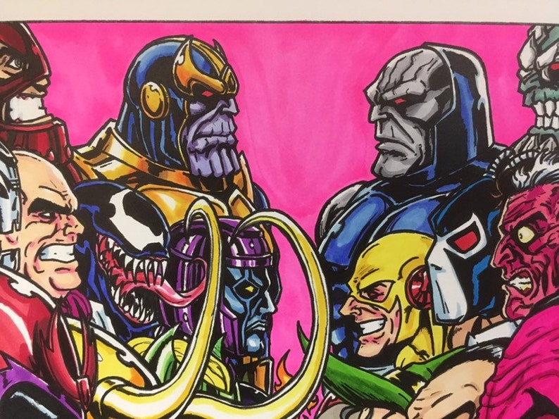 Marvel Vs DC Villains - 11x17 Fine Art Print - Etsy