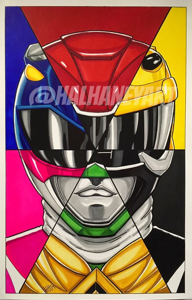 Red Power Ranger Mighty Morphin Drawing