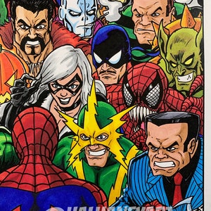 Spider-man Rogues Gallery - 11x17 Fine Art Print - Etsy