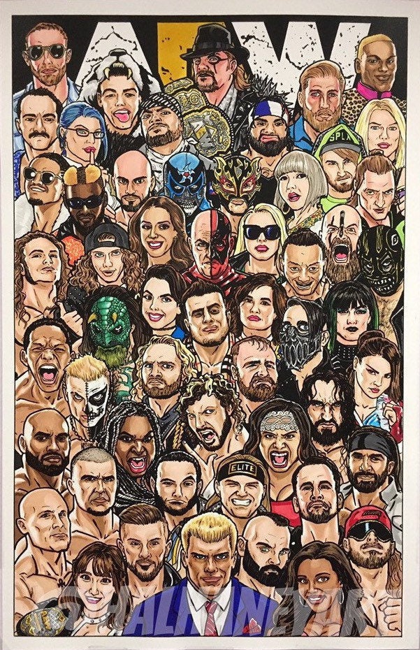 AEW Roster 11x17 Fine Art Print | Etsy