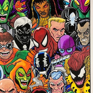 Spider-man Rogues Gallery - 11x17 Fine Art Print - Etsy