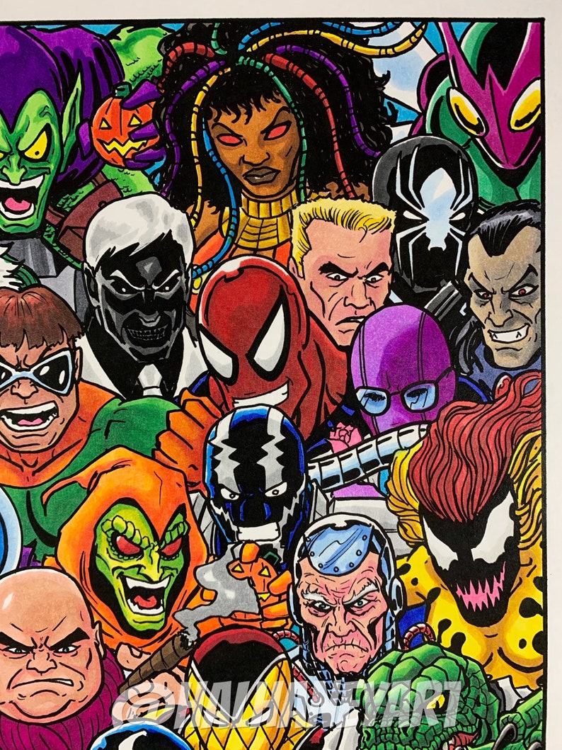 Spider-Man Rogues Gallery 11x17 Fine Art Print | Etsy