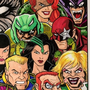 Captain America Rogues Gallery - 11x17 Fine Art Print - Etsy