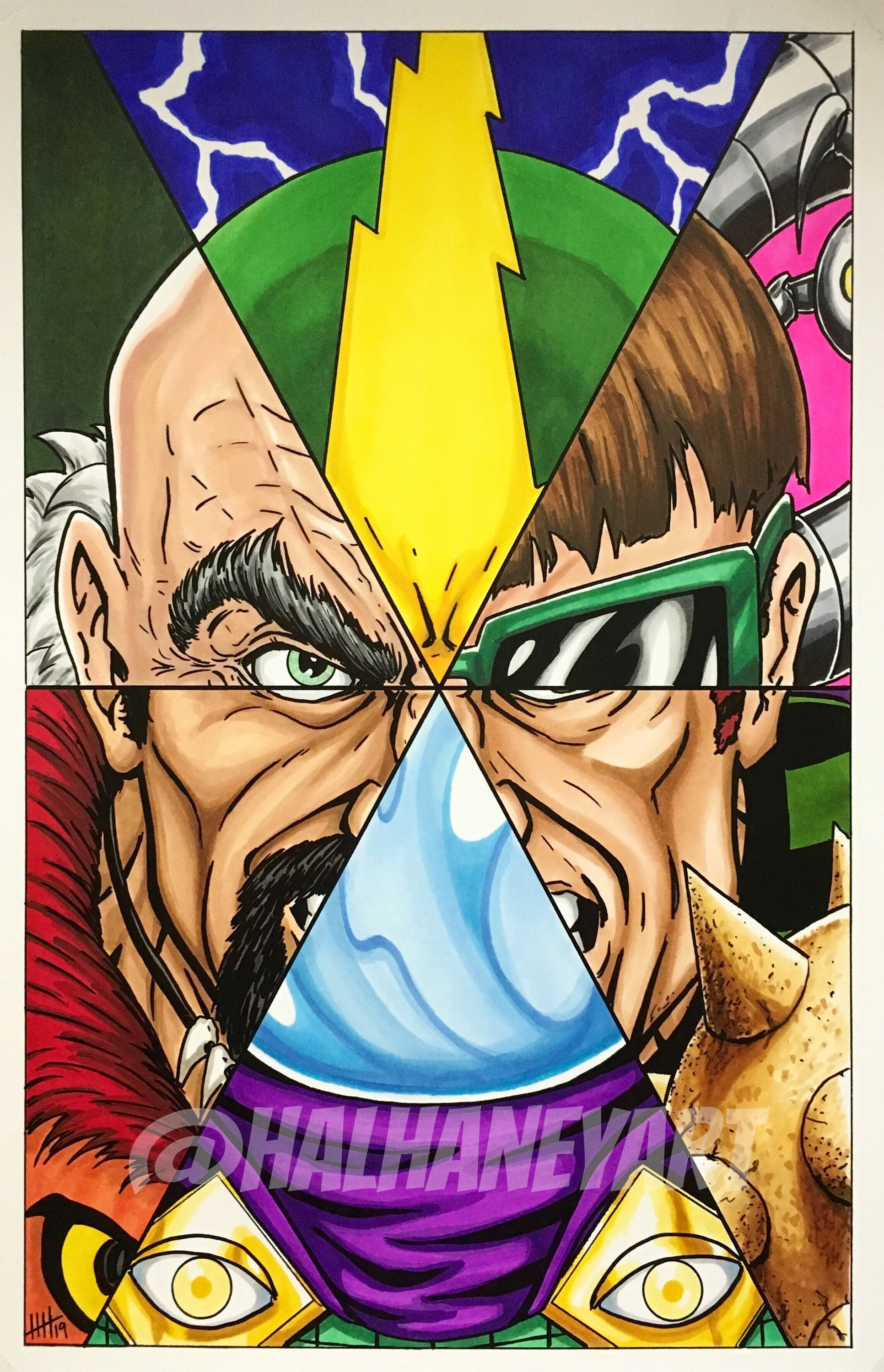 Sinister 6-way Split - 11x17 Fine Art Print - Etsy