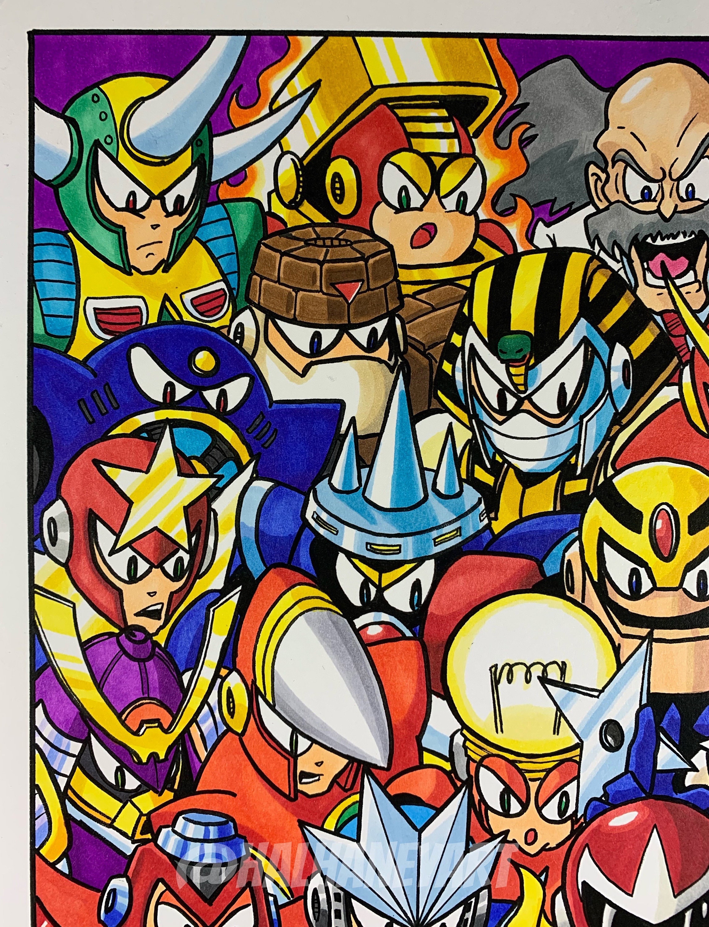 Mega Man Robot Masters - 11x17 Fine Art Print - Etsy UK