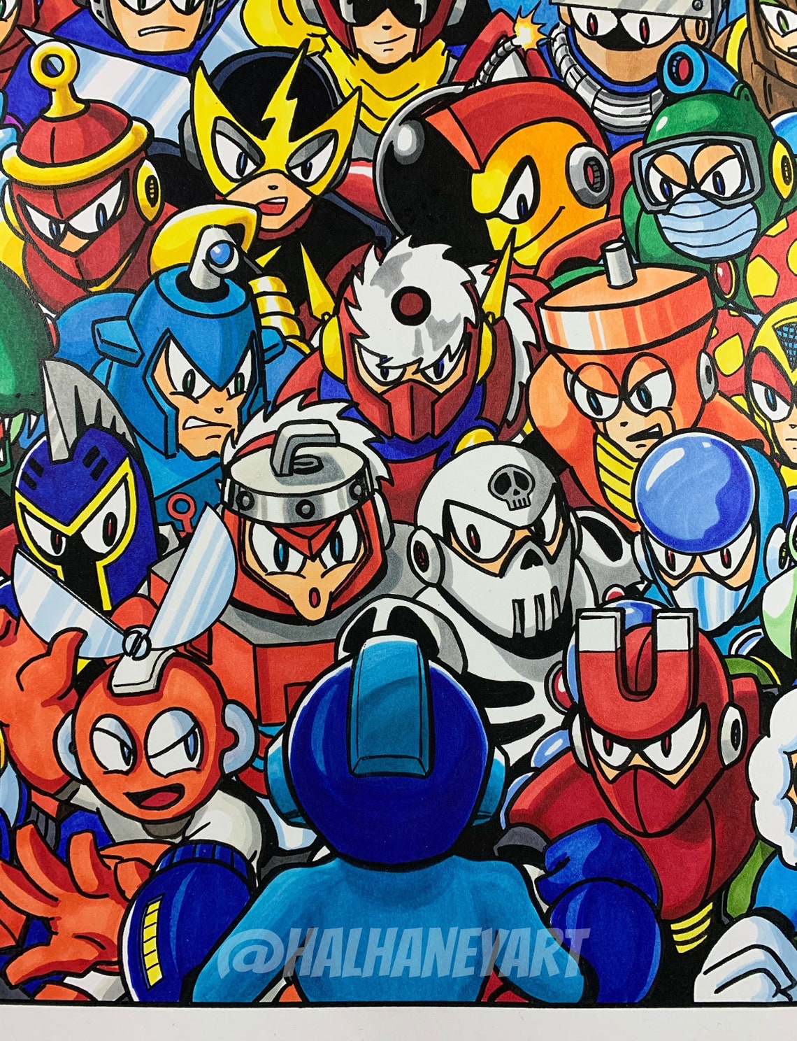 Mega Man Robot Masters 11x17 Fine Art Print | Etsy