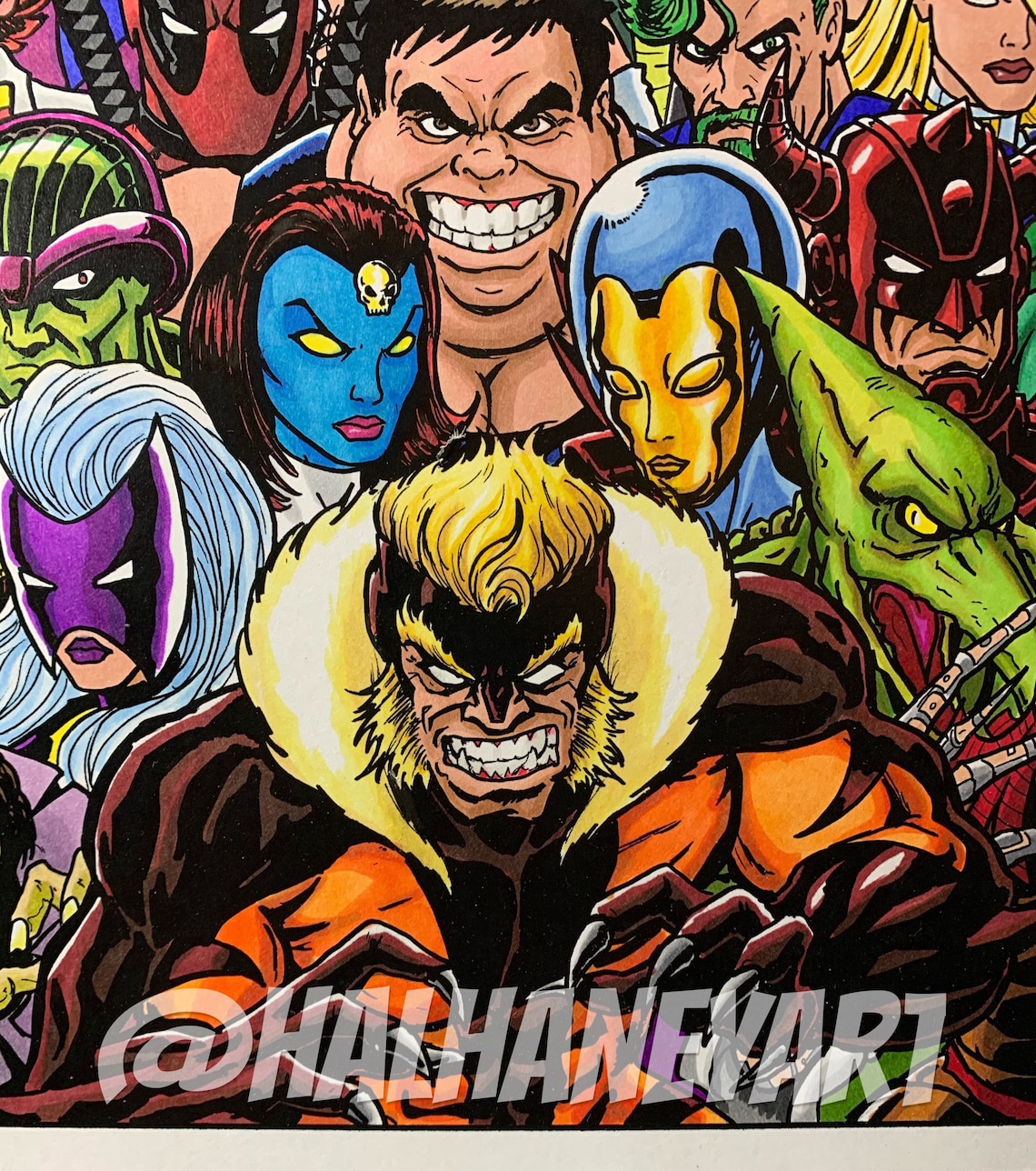 X-men Rogues Gallery - 11x17 Fine Art Print - Etsy UK