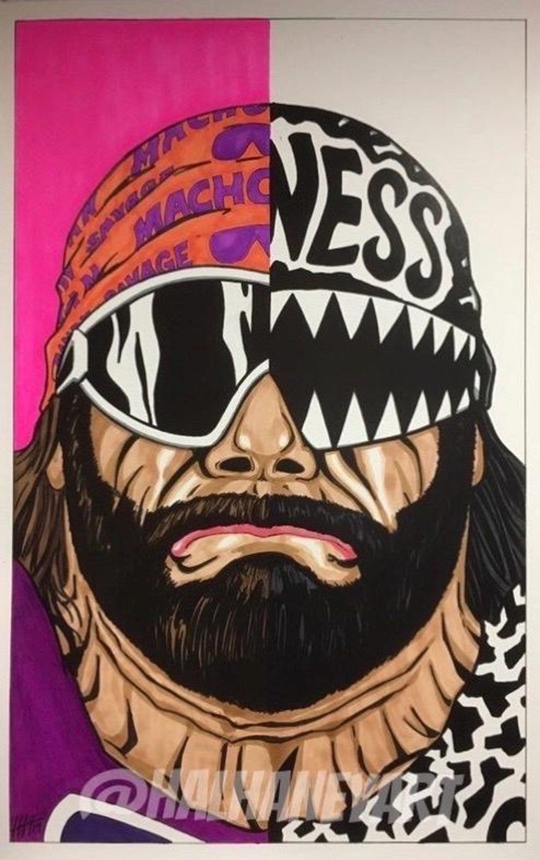 Macho Man Split - 11x17 Fine Art Print - Etsy