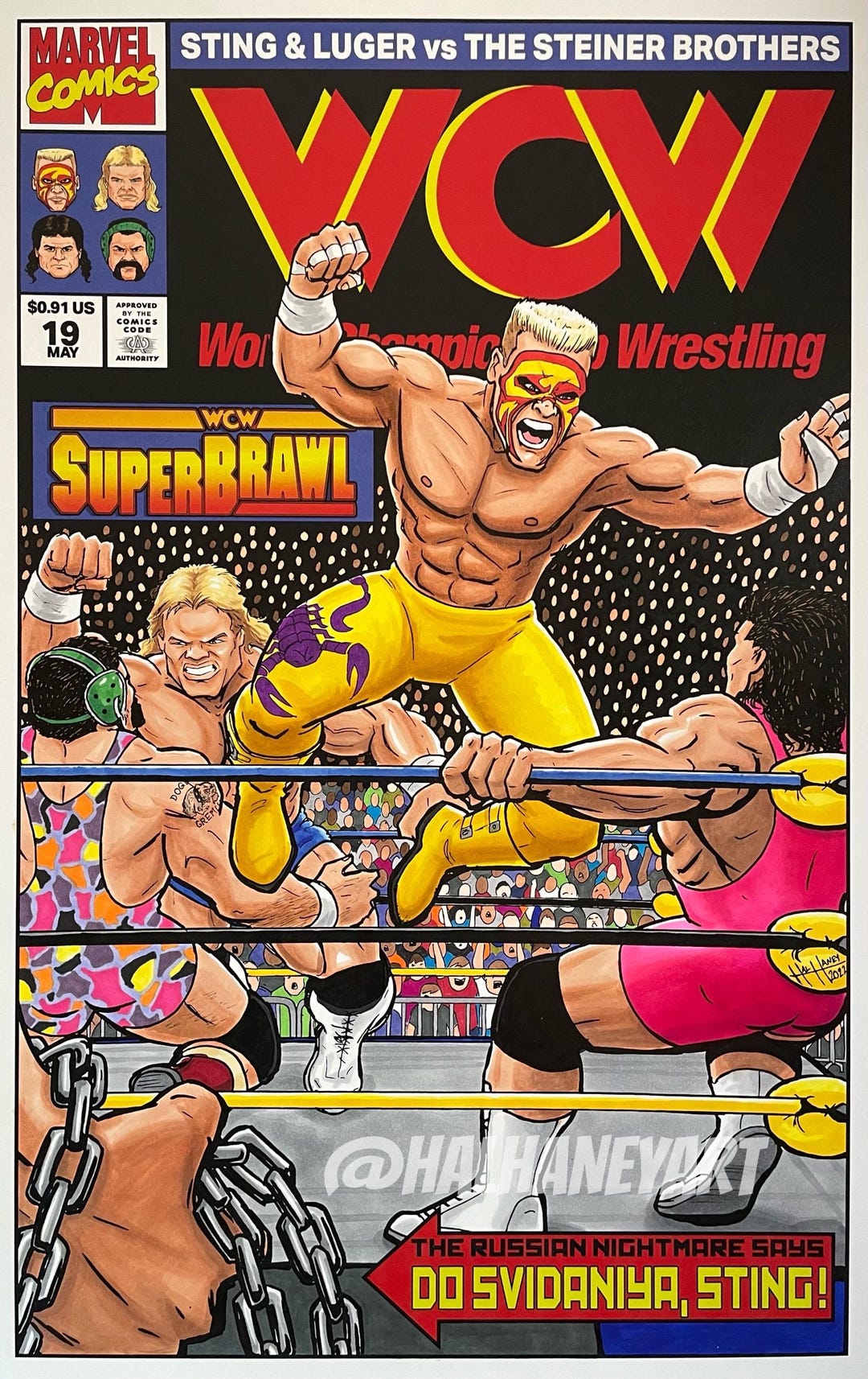 WCW Superbrawl Comic - 11x17 Fine Art Print - Etsy