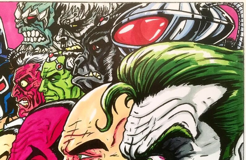 Marvel Vs DC Villains - 11x17 Fine Art Print - Etsy