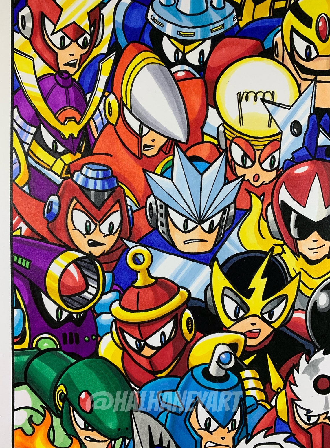 Mega Man Robot Masters - 11x17 Fine Art Print - Etsy