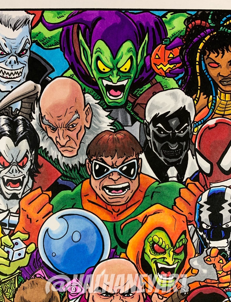 Spider-man Rogues Gallery 11x17 Fine Art Print - Etsy