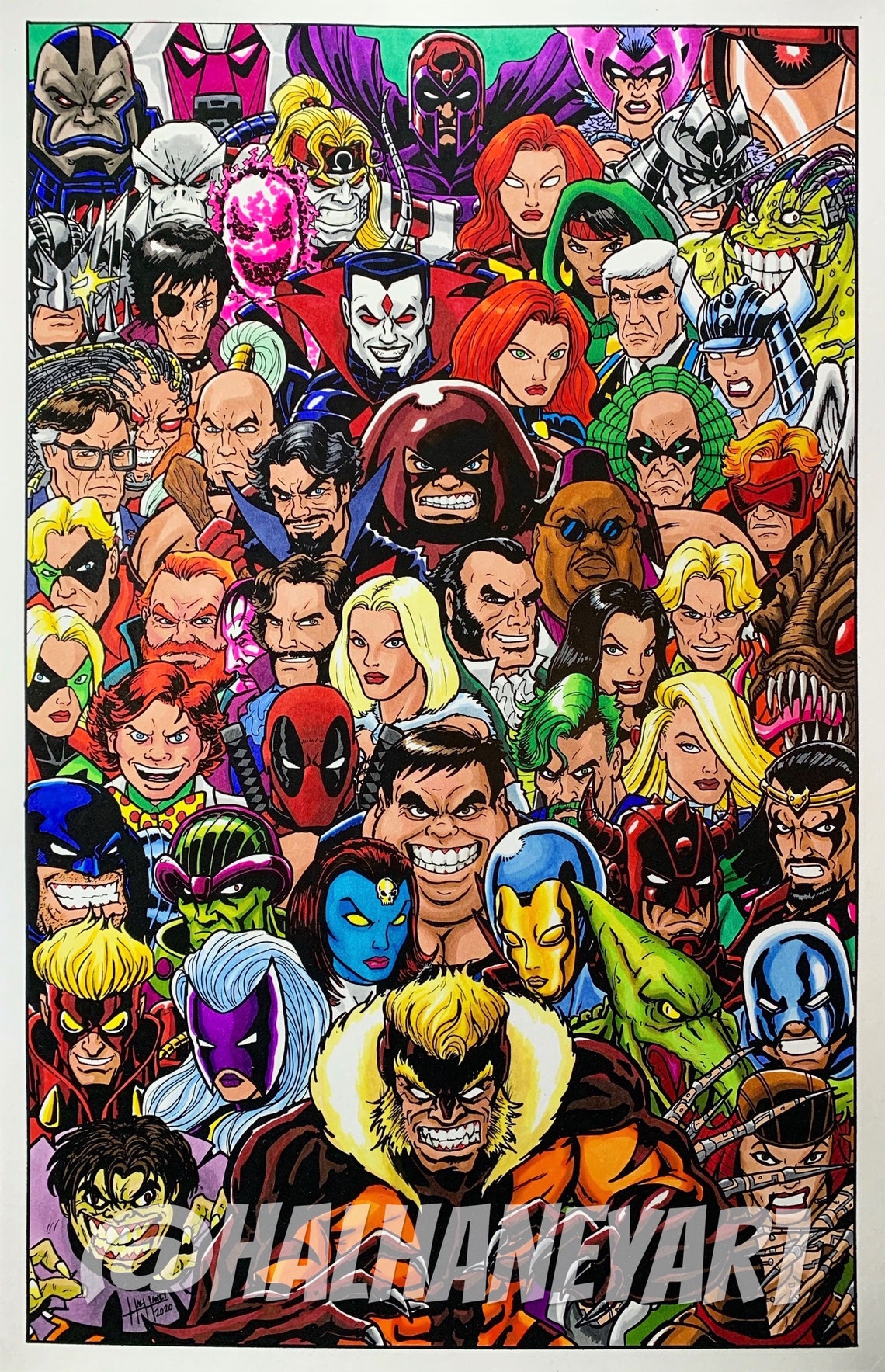 X-men Rogues Gallery 11x17 Fine Art Print - Etsy UK