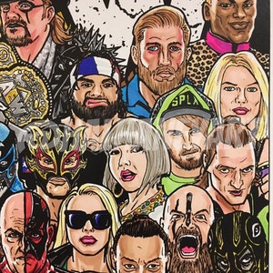 AEW 2019 Roster - 11x17 Fine Art Print - Etsy