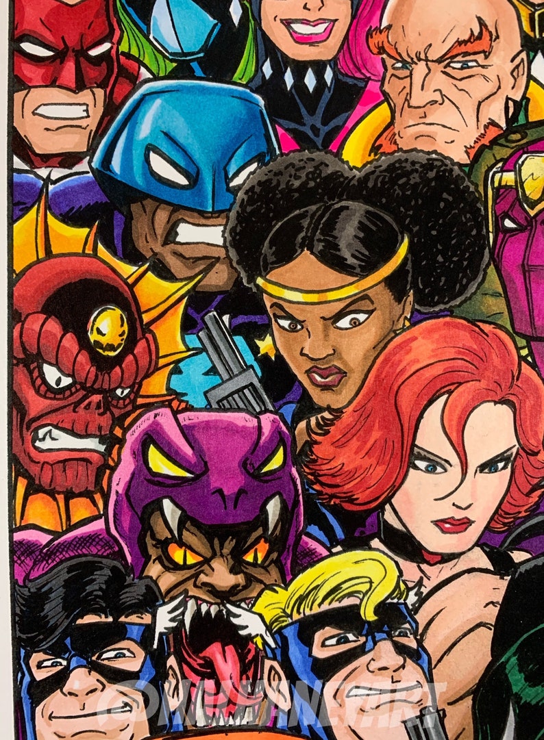 Captain America Rogues Gallery - 11x17 Fine Art Print - Etsy