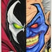 Spawn/clown Split Portrait - 11x17 Fine Art Print - Etsy