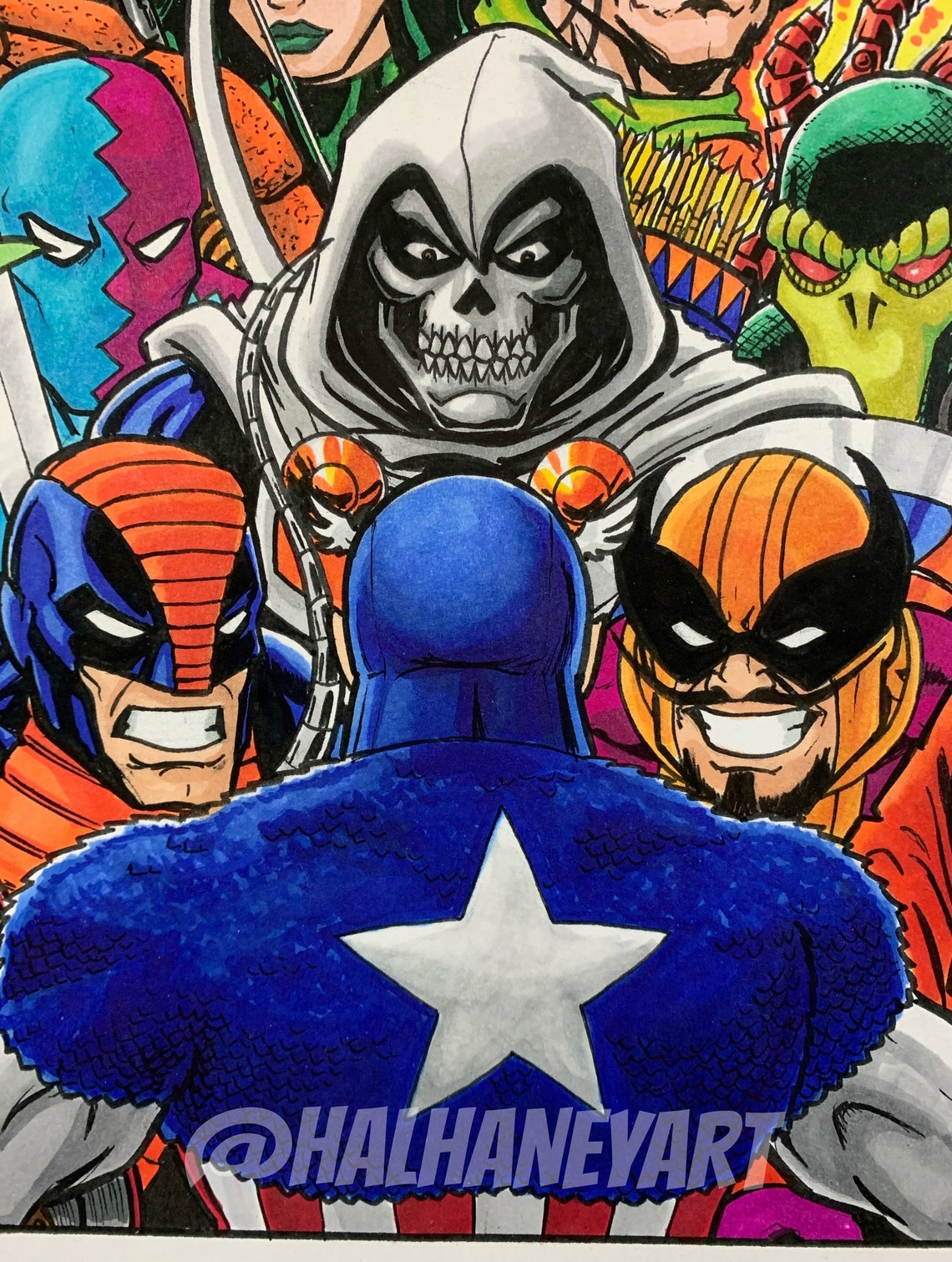 Captain America Rogues Gallery - 11x17 Fine Art Print - Etsy