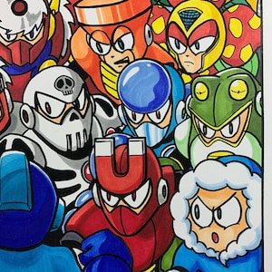 Mega Man Robot Masters 11x17 Fine Art Print - Etsy