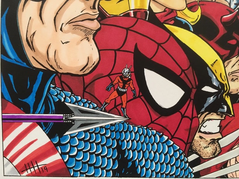 Marvel Vs Dc Heroes 11x17 Fine Art Print Etsy