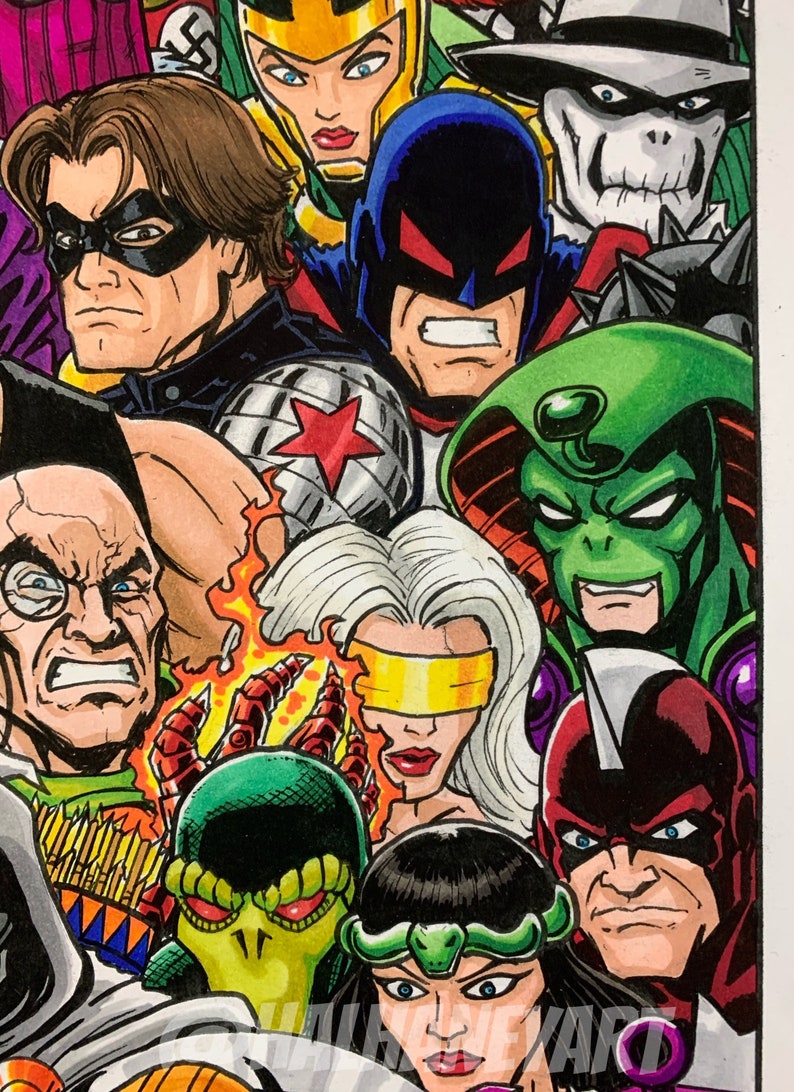 Captain America Rogues Gallery - 11x17 Fine Art Print - Etsy