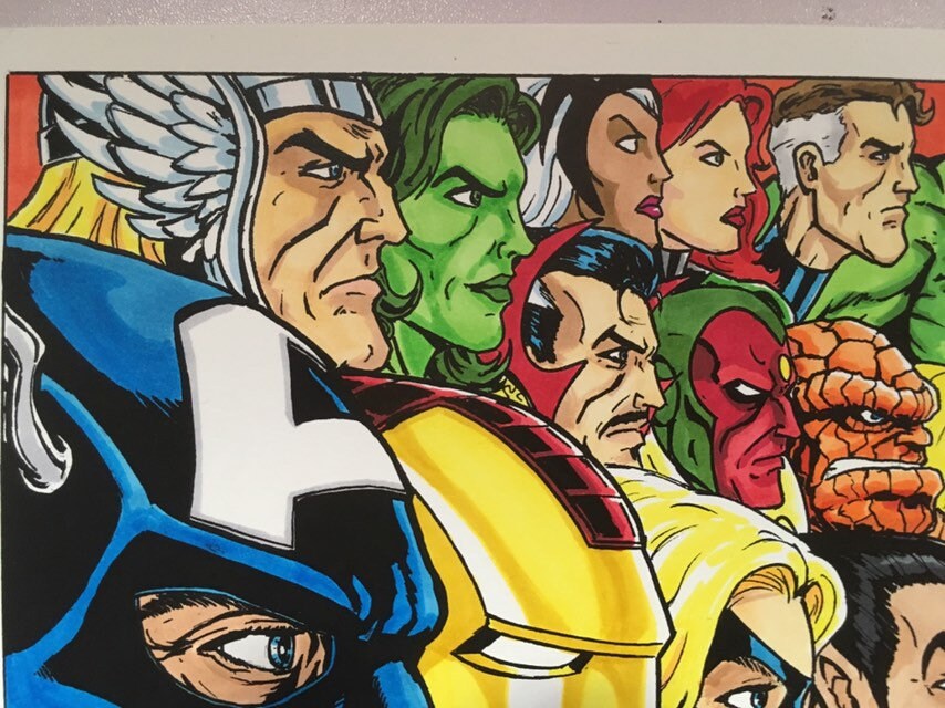 Marvel Vs Dc Heroes 11x17 Fine Art Print Etsy