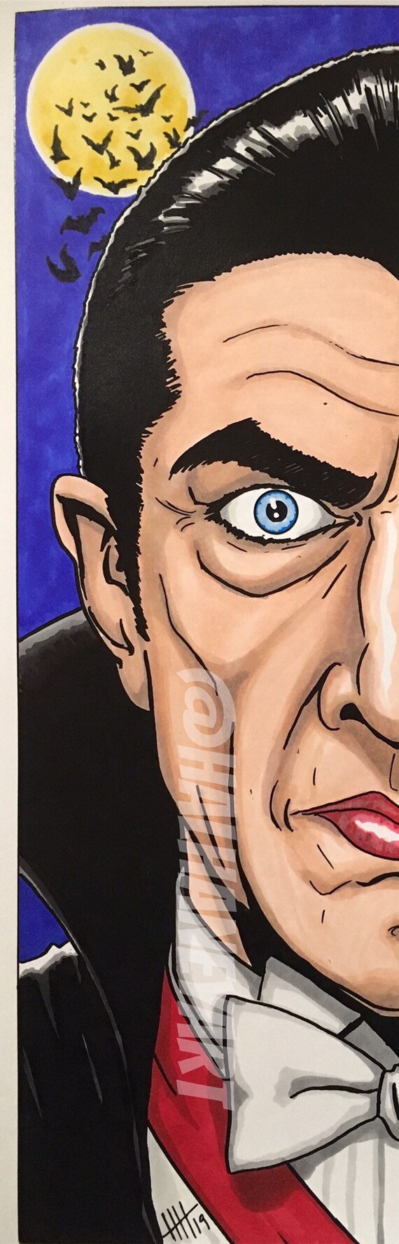 Dracula And Frankenstein Drawing