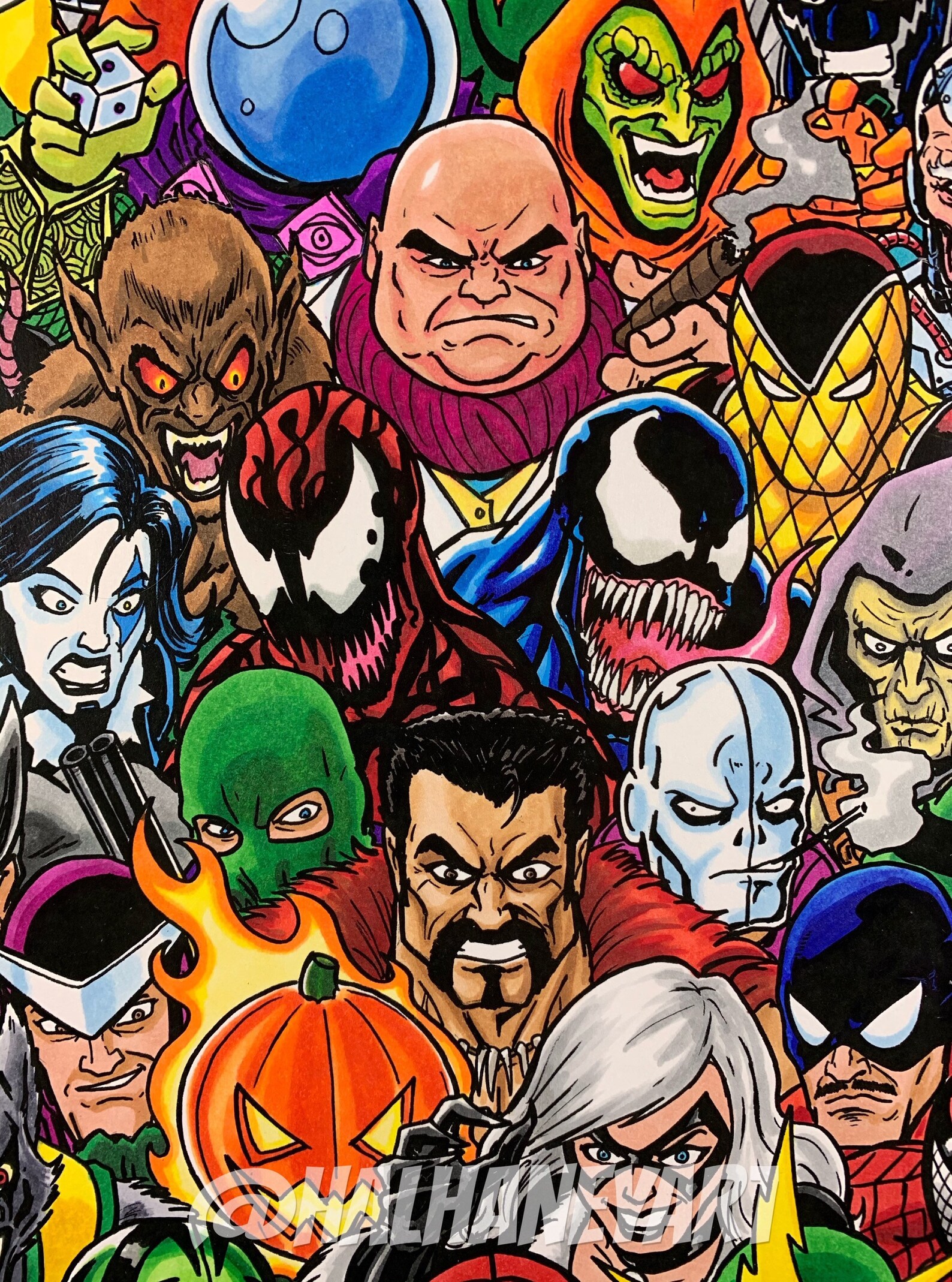 Spider-man Rogues Gallery 11x17 Fine Art Print - Etsy