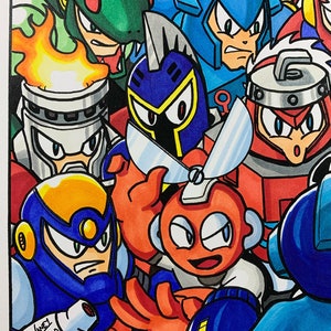 Mega Man Robot Masters - 11x17 Fine Art Print - Etsy