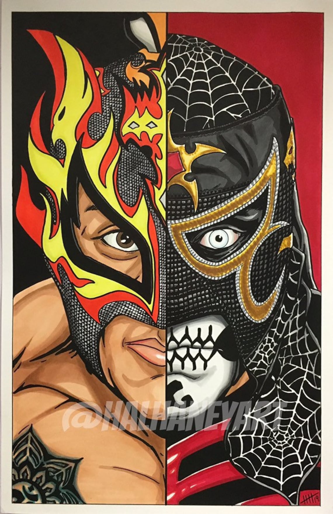 Lucha Brothers - 11x17 Fine Art Print - Etsy
