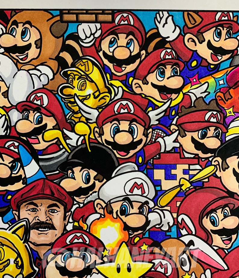 50 Shades of Mario - 11x17 Fine Art Print - Etsy