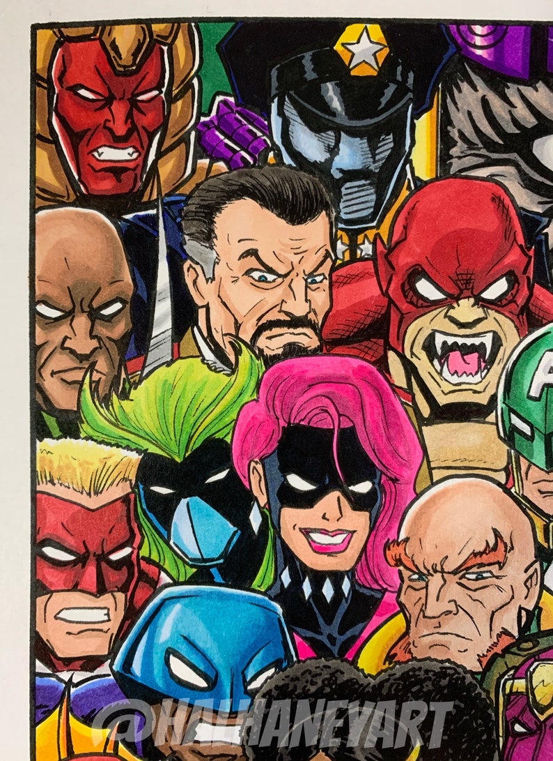 Captain America Rogues Gallery - 11x17 Fine Art Print - Etsy
