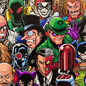 Batman Rogues Gallery - 11x17 Fine Art Print - Etsy